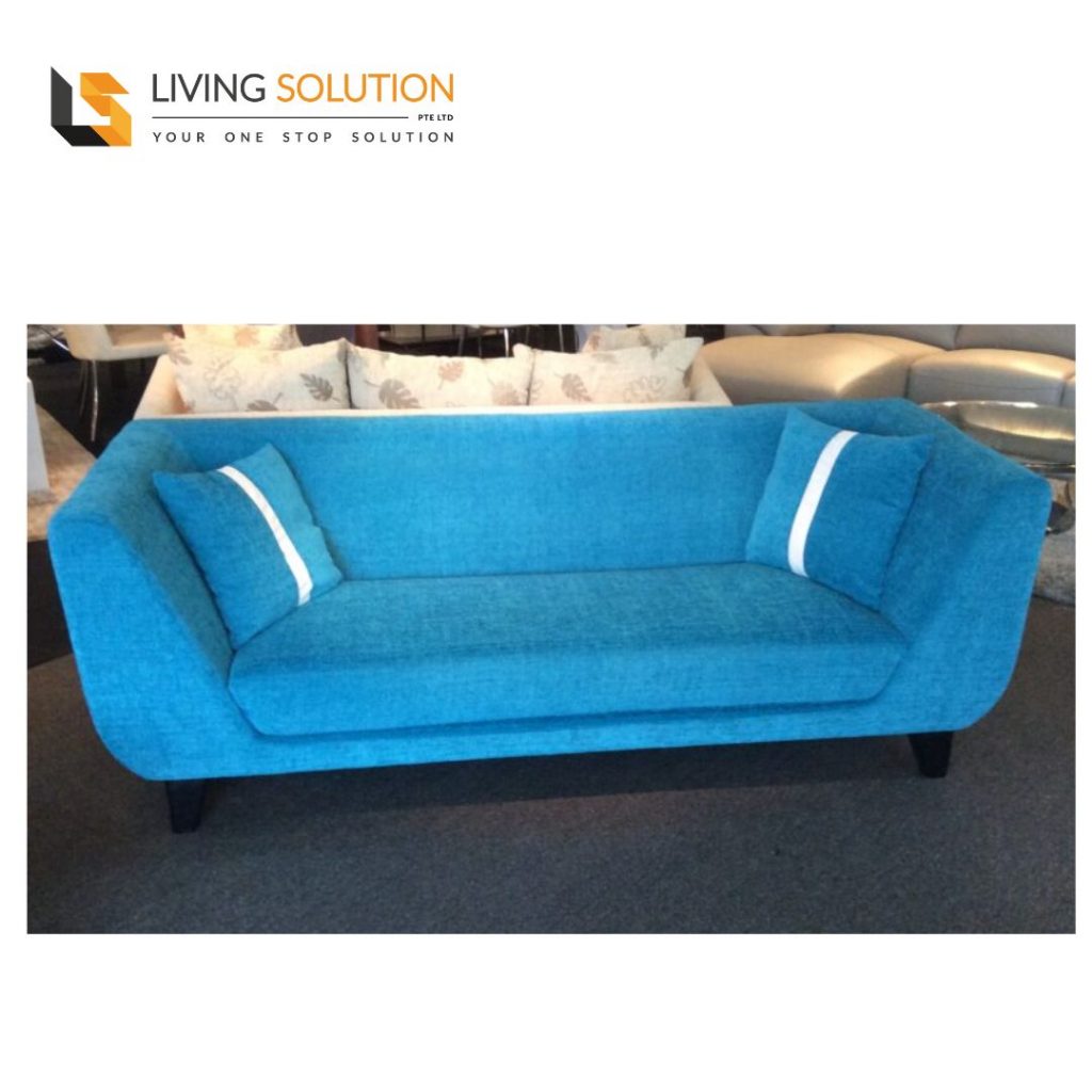 Lena 3 Seater Fabric Sofa with Solid Nyatoh Wood Structure - Living ...