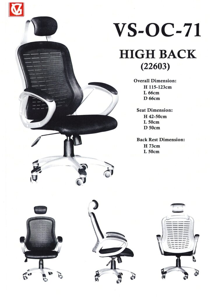 A High Back Executive Office Chair - Living Solution Pte Ltd