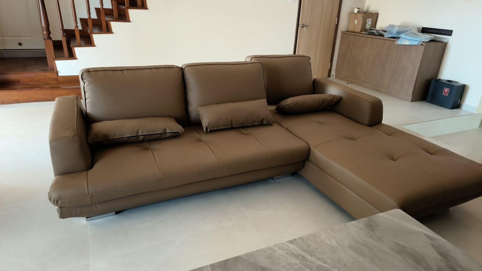 Ace Adjustable Sliding Backrest Sofa - Living Solution Pte Ltd
