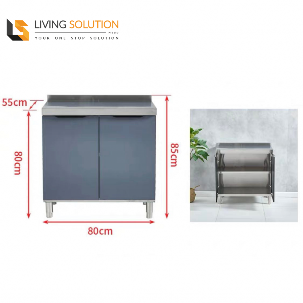 Modern Stainless Steel Kitchen Cabinet | Living Solution Singapore