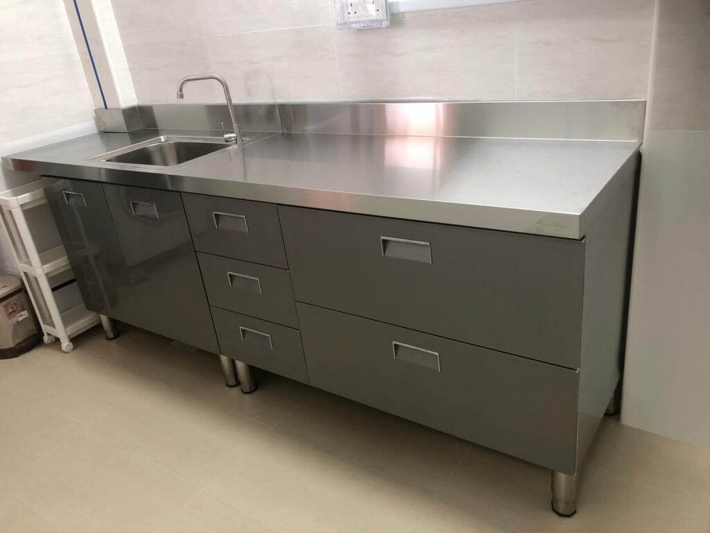 Modular Stainless Steel Kitchen Cabinet | Living Solution