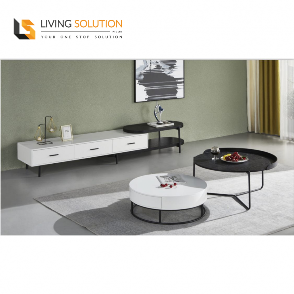 Las Coffee Table / Extendable TV Console - Living Solution Pte Ltd