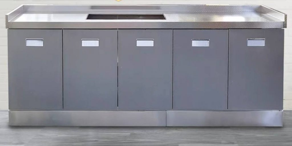 01 Customised Modular Stainless Steel Kitchen Cabinet - Living Solution ...