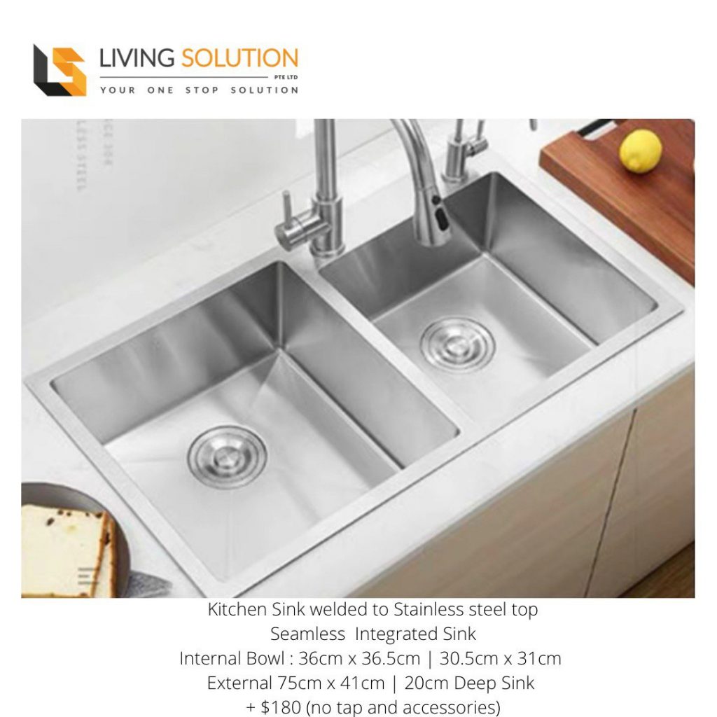 120cm Stainless Steel Kitchen Cabinet with Stove Cut - Living Solution ...