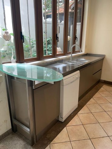 Coloured Door Modular Stainless Steel Kitchen Cabinet | Living Solution