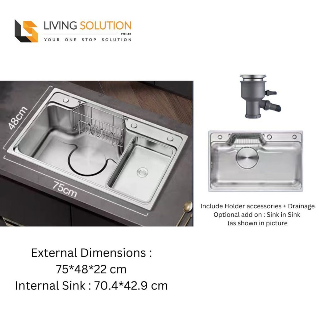 Stainless Steel Kitchen Sink | Living Solution Pte Ltd