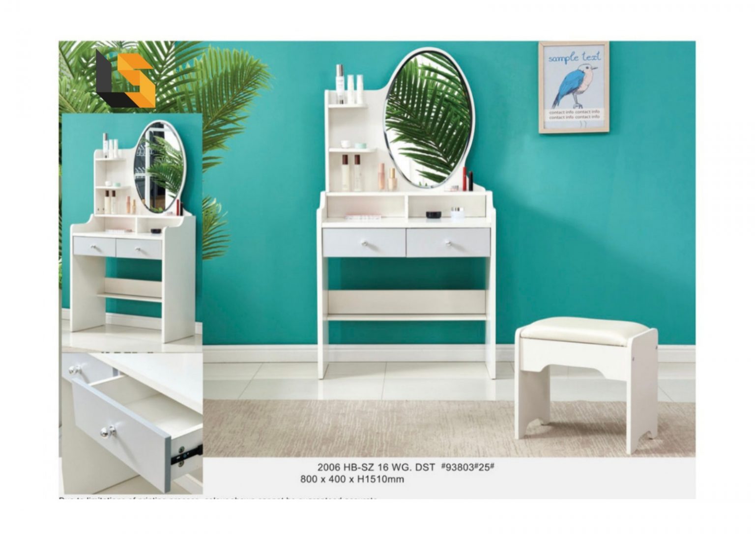 Lysa Dressing Table - Living Solution Pte Ltd