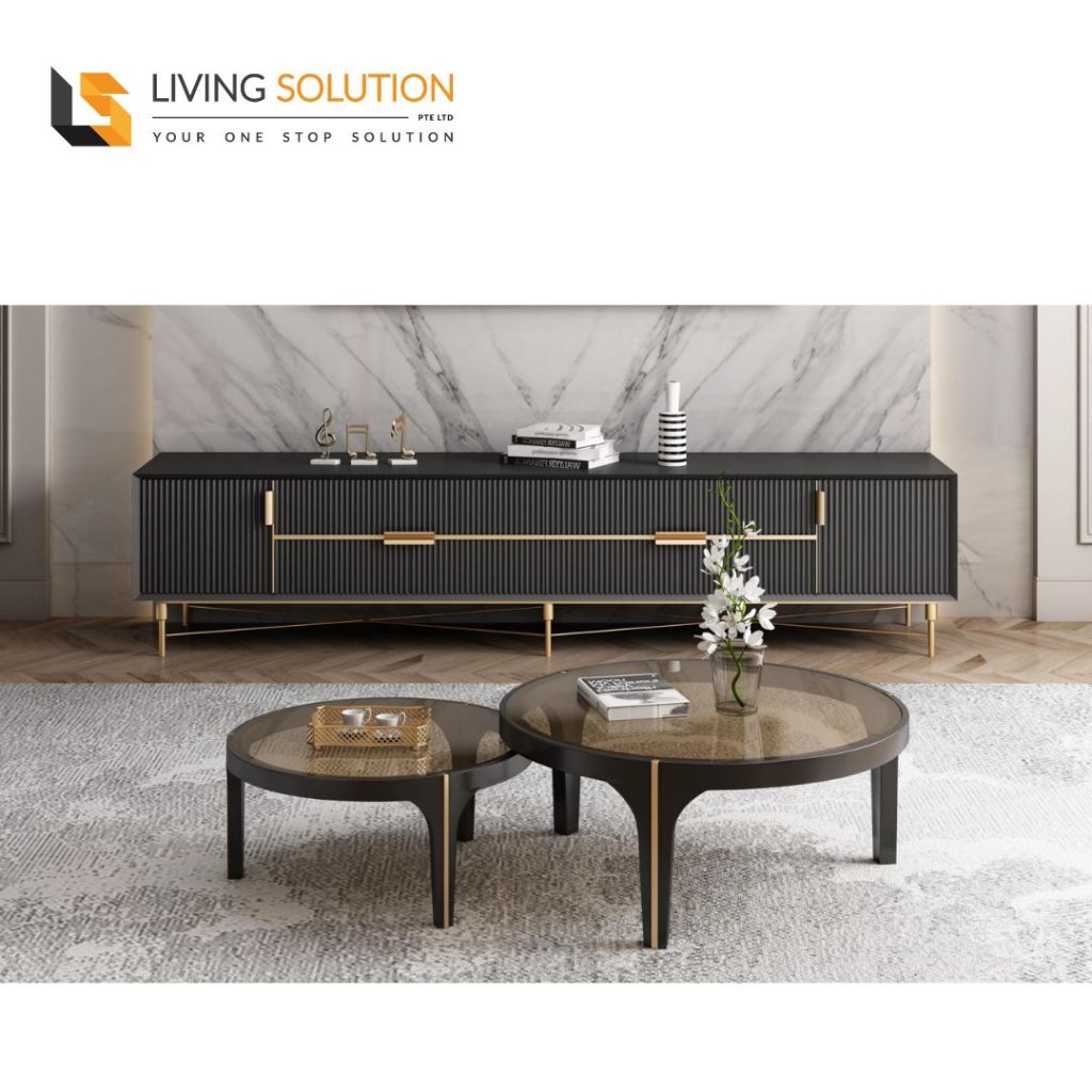 Basel Coffee Table / TV Console - Living Solution Pte Ltd