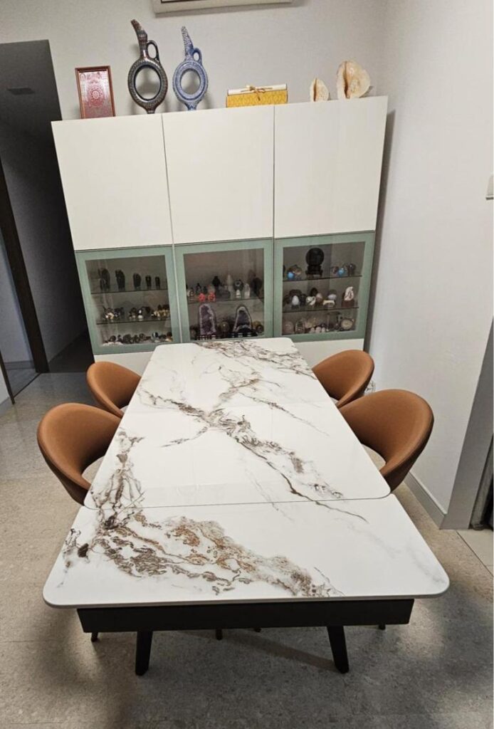 Dox Sintered Stone Extendable Dining Table - Living Solution Pte Ltd