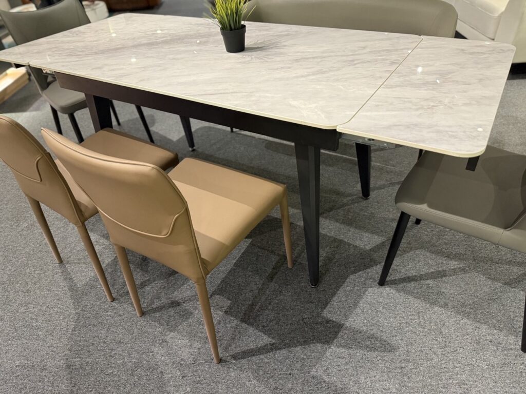 Dox Sintered Stone Extendable Dining Table - Living Solution Pte Ltd