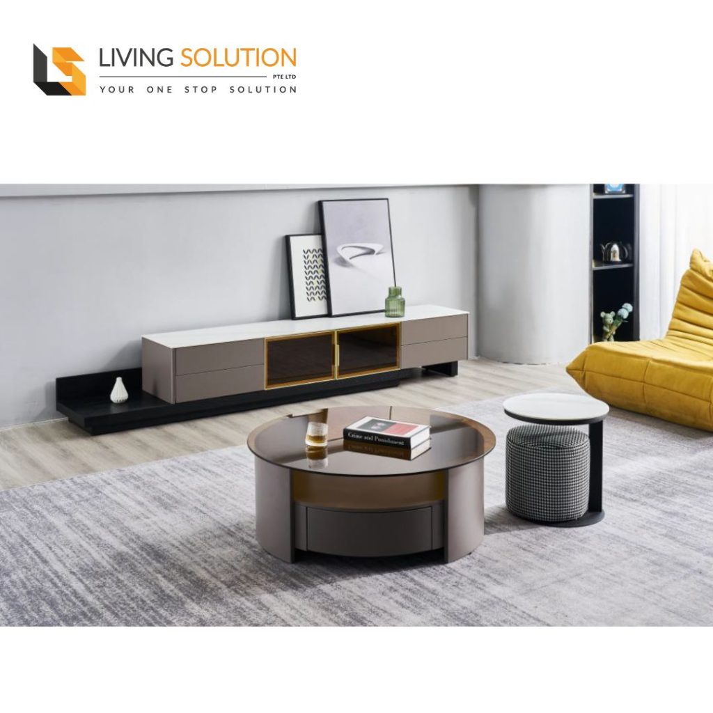 Rado Sintered Stone Top Coffee Table / Extendable TV Console - Living ...