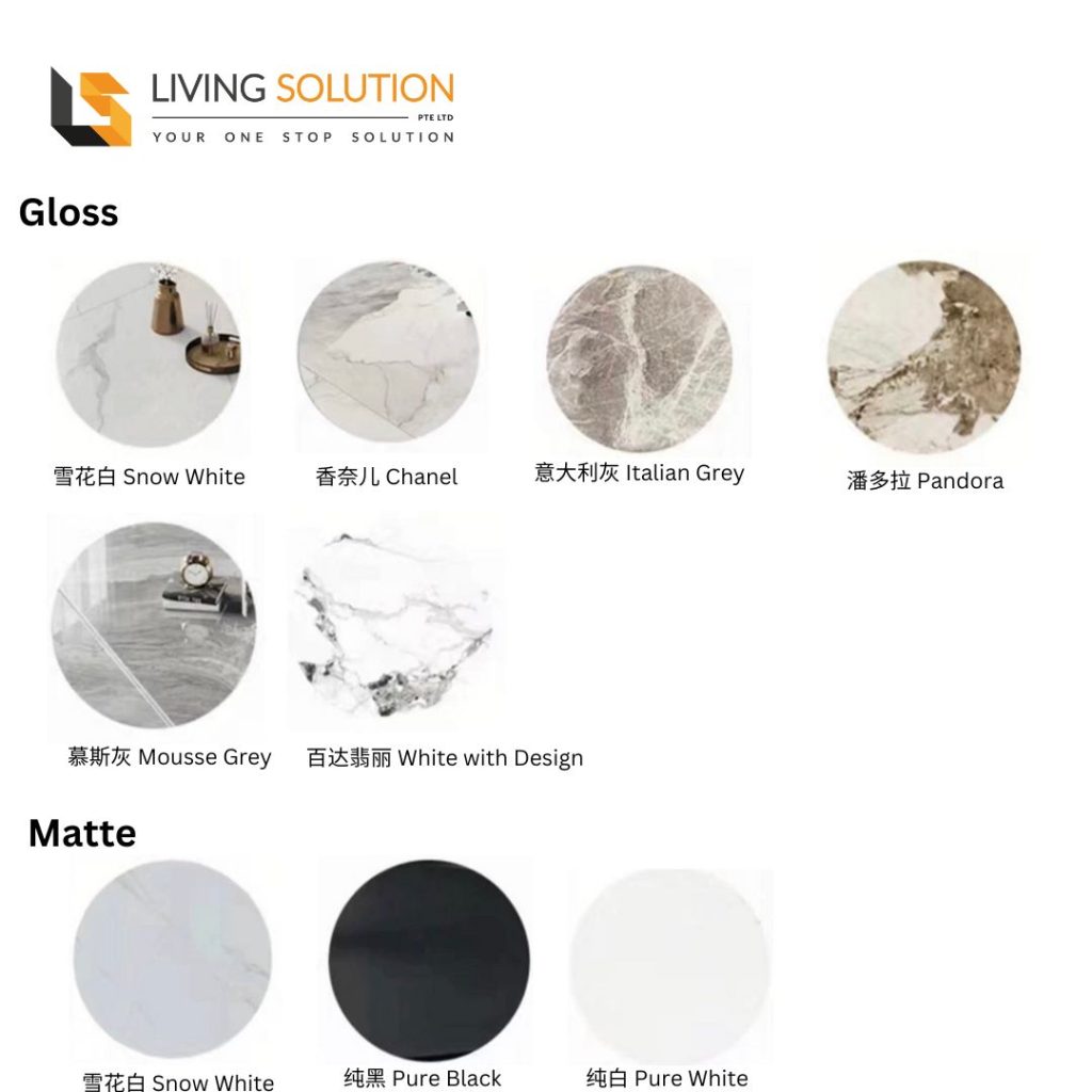 Gany Sintered Stone Ash Wood Dining Table - Living Solution Pte Ltd