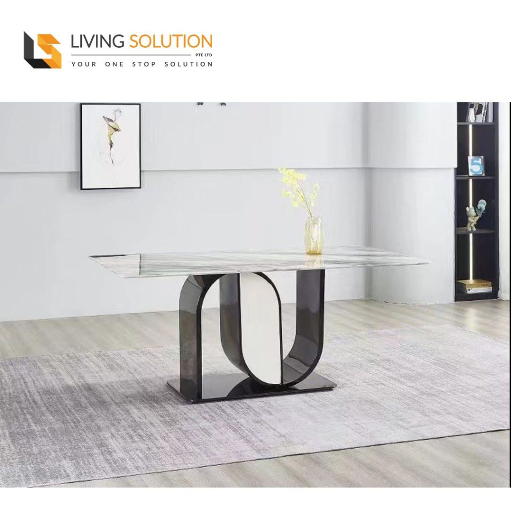 Venice Sintered Stone Dining Table - Living Solution Pte Ltd