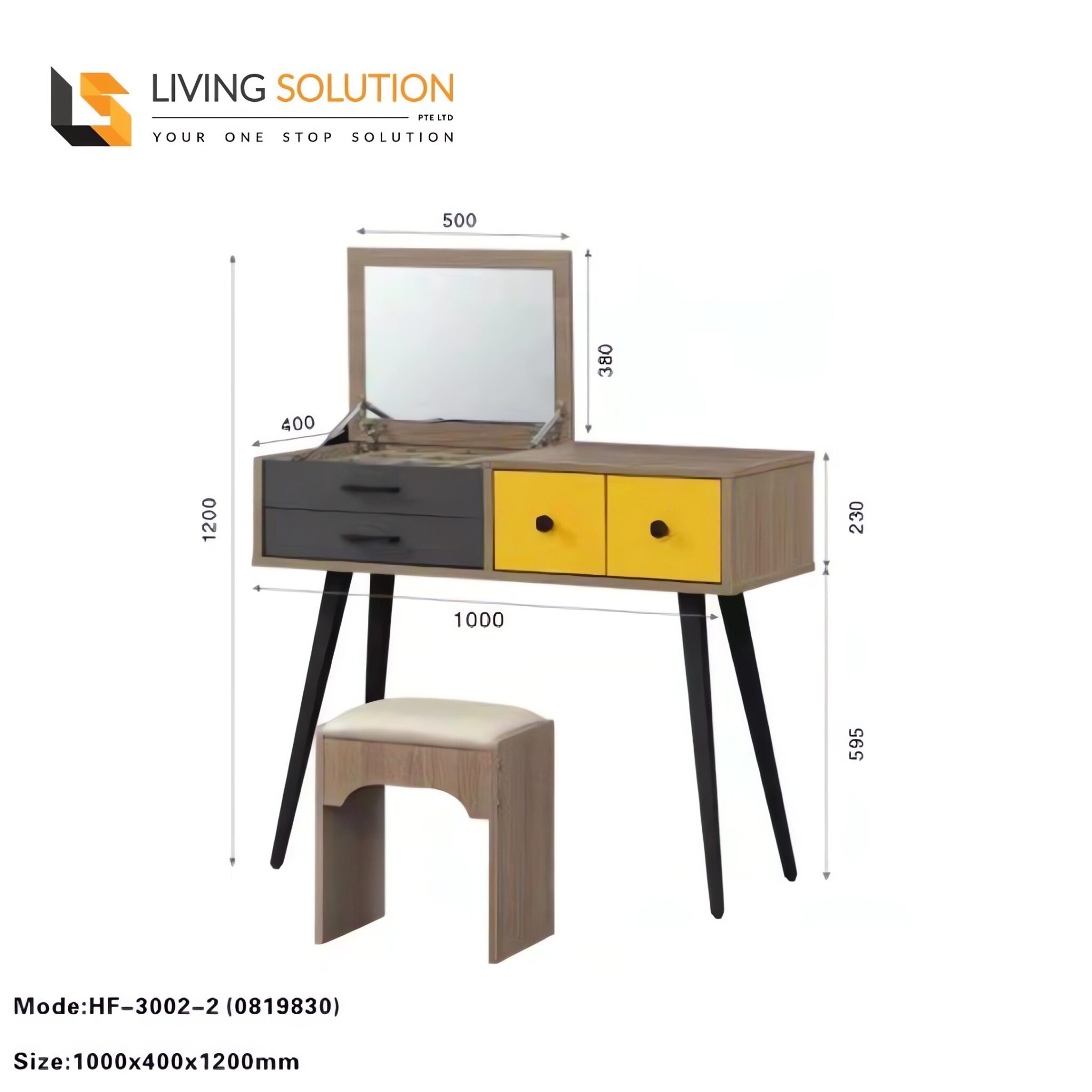 Mani Dressing Table Dresser Table - Living Solution Pte Ltd