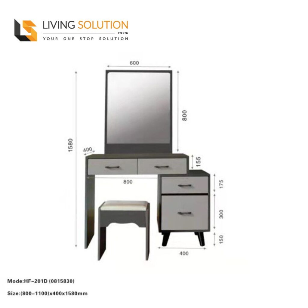 Airi Dressing Table Dresser Table - Living Solution Pte Ltd