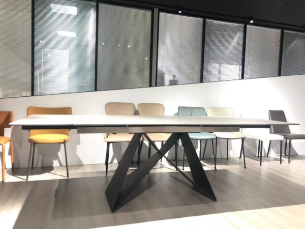 Jared Sintered Stone Extendable Dining Table - Side Extension - Living ...