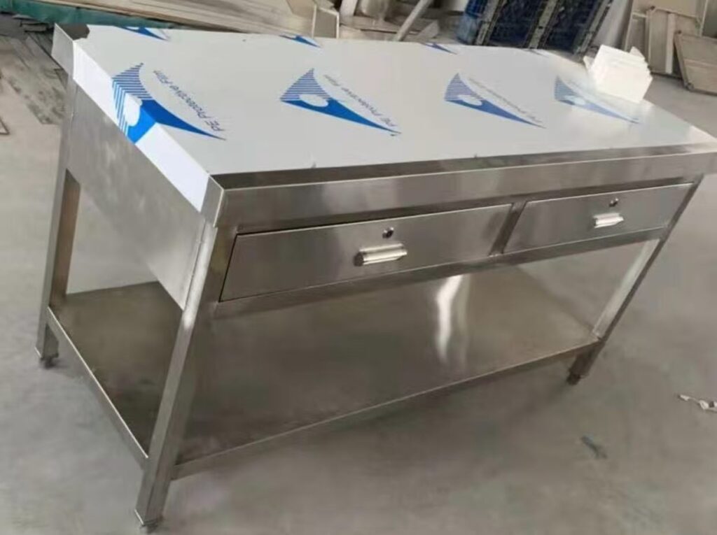 Stainless Steel Kitchen Work Industrial Table | Living Solution Pte Ltd