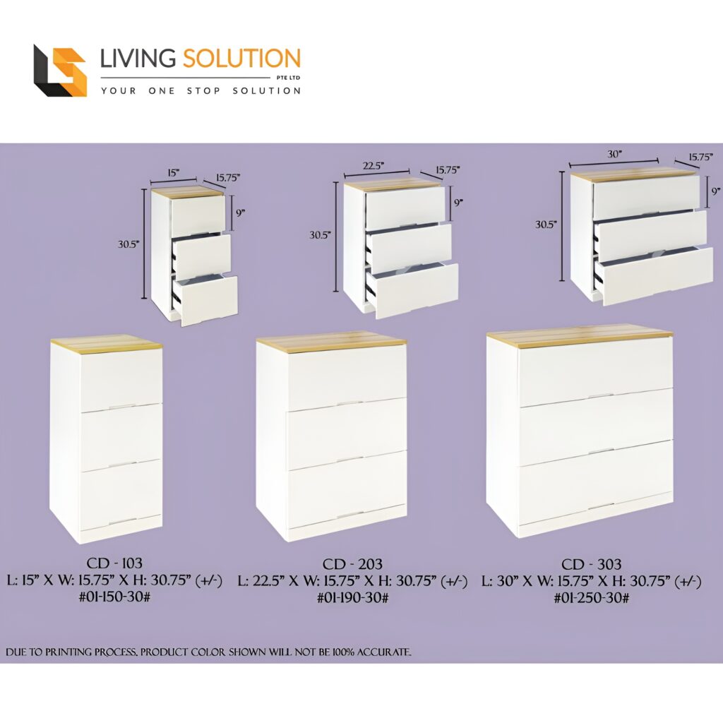 Auri Chest of Drawer - Living Solution Pte Ltd