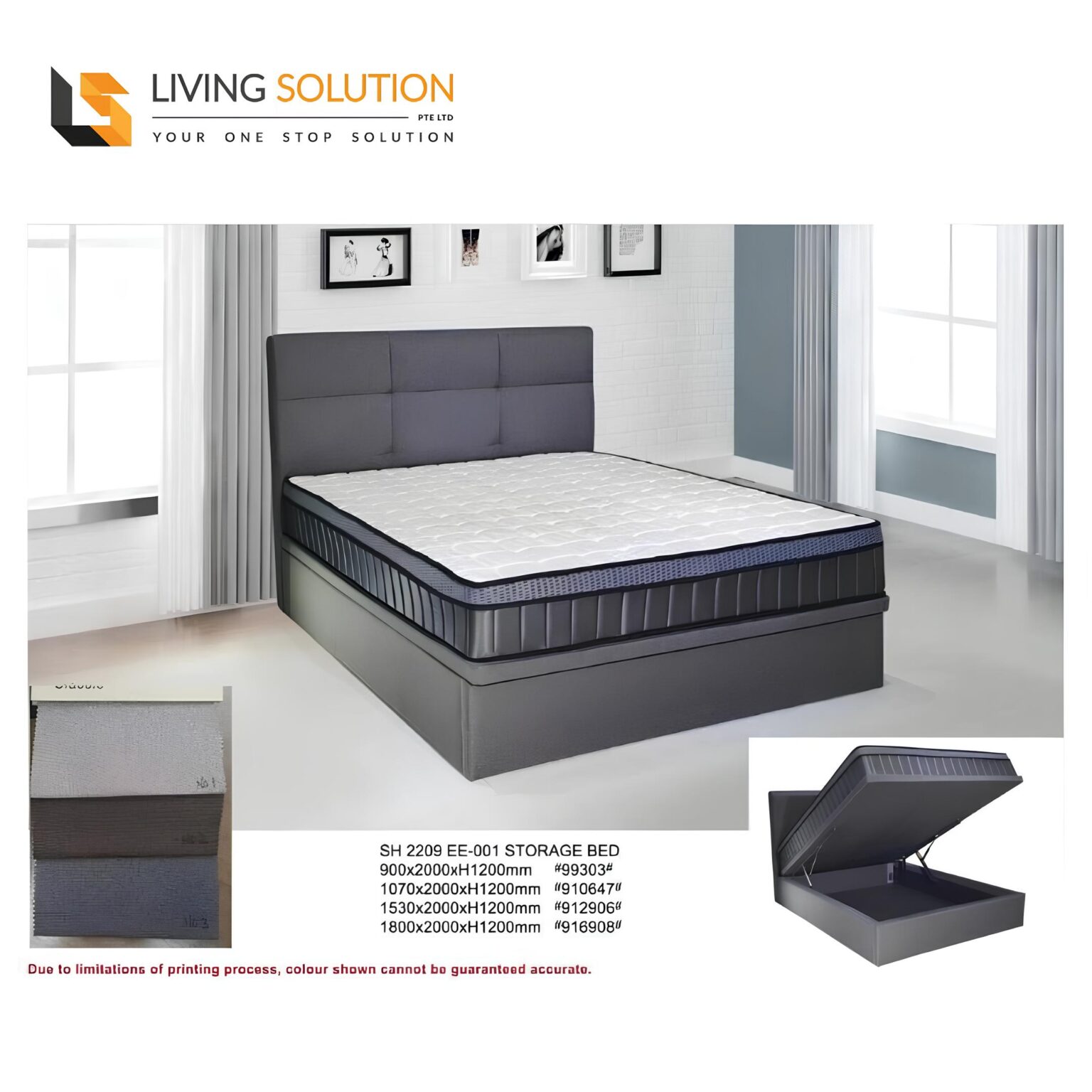 Domo Storage Bed Frame | Bedroom Furniture | Living Solution Pte Ltd