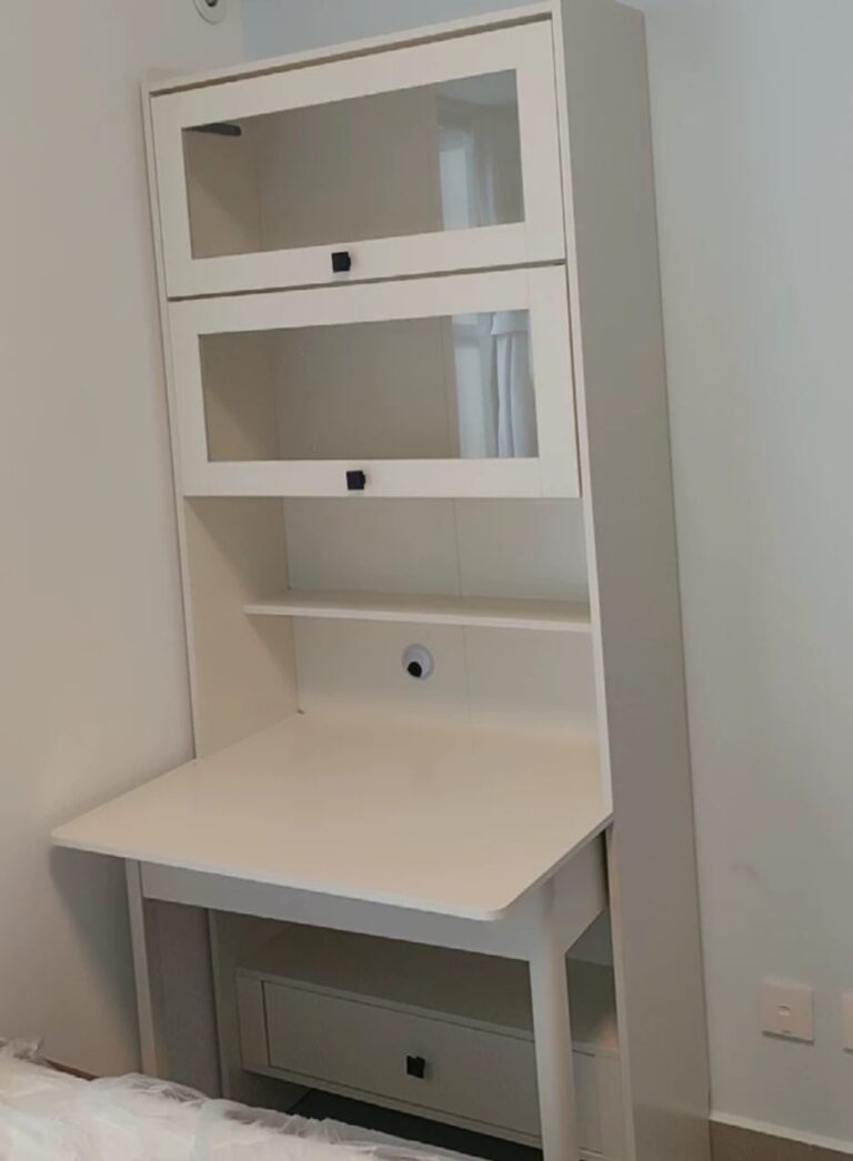 Acacia II Space Saving Study Table with Shelf - Living Solution Pte Ltd