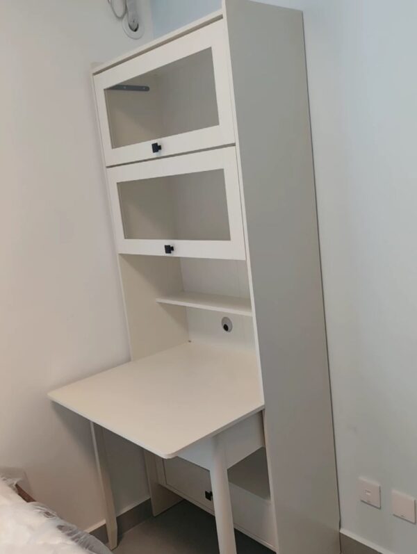 Acacia II Space Saving Study Table with Shelf - Living Solution Pte Ltd