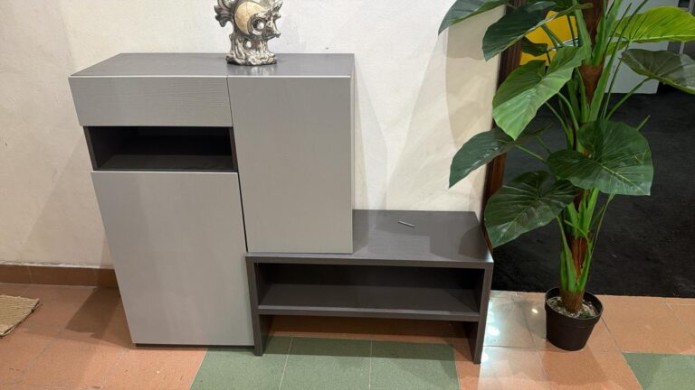 Brian Shoe Cabinet Shoe Rack with Bench - Living Solution Pte Ltd