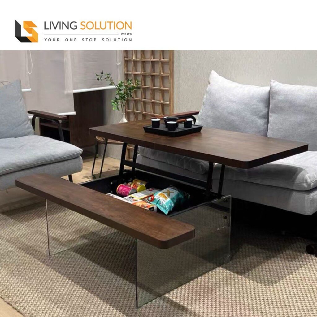 Eliana Multi Functional Lift Top Coffee Table - Living Solution Pte Ltd