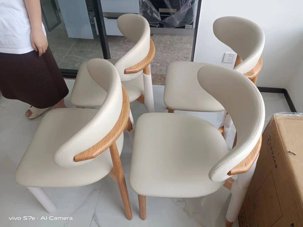 Rylee Ash Wood Dining Chair - Living Solution Pte Ltd