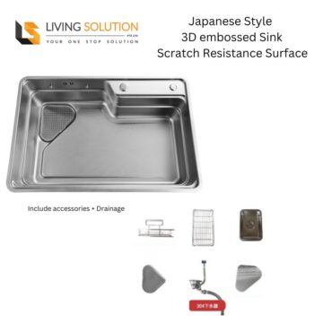 Haruki Japanese Style 3D Embossed Stainless Steel Kitchen Sink - Living ...