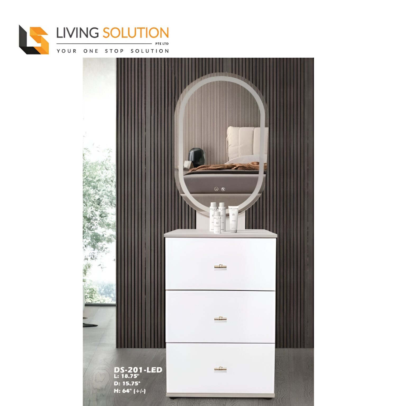 Cesira Dressing Table Dresser Table - Living Solution Pte Ltd