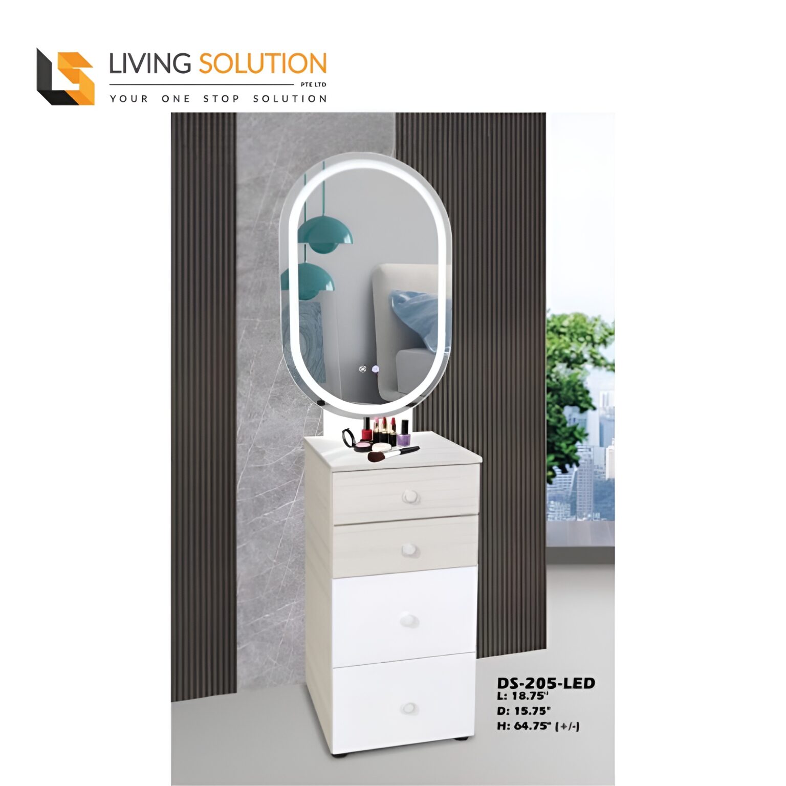 Fredrik Dressing Table Dresser Table - Living Solution Pte Ltd