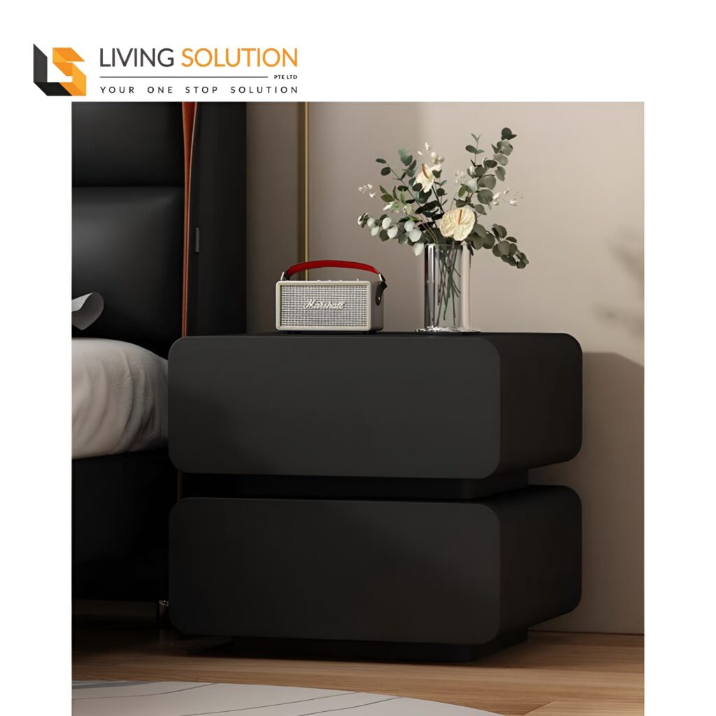 Dirk Bedside Table Side Table - Living Solution Pte Ltd