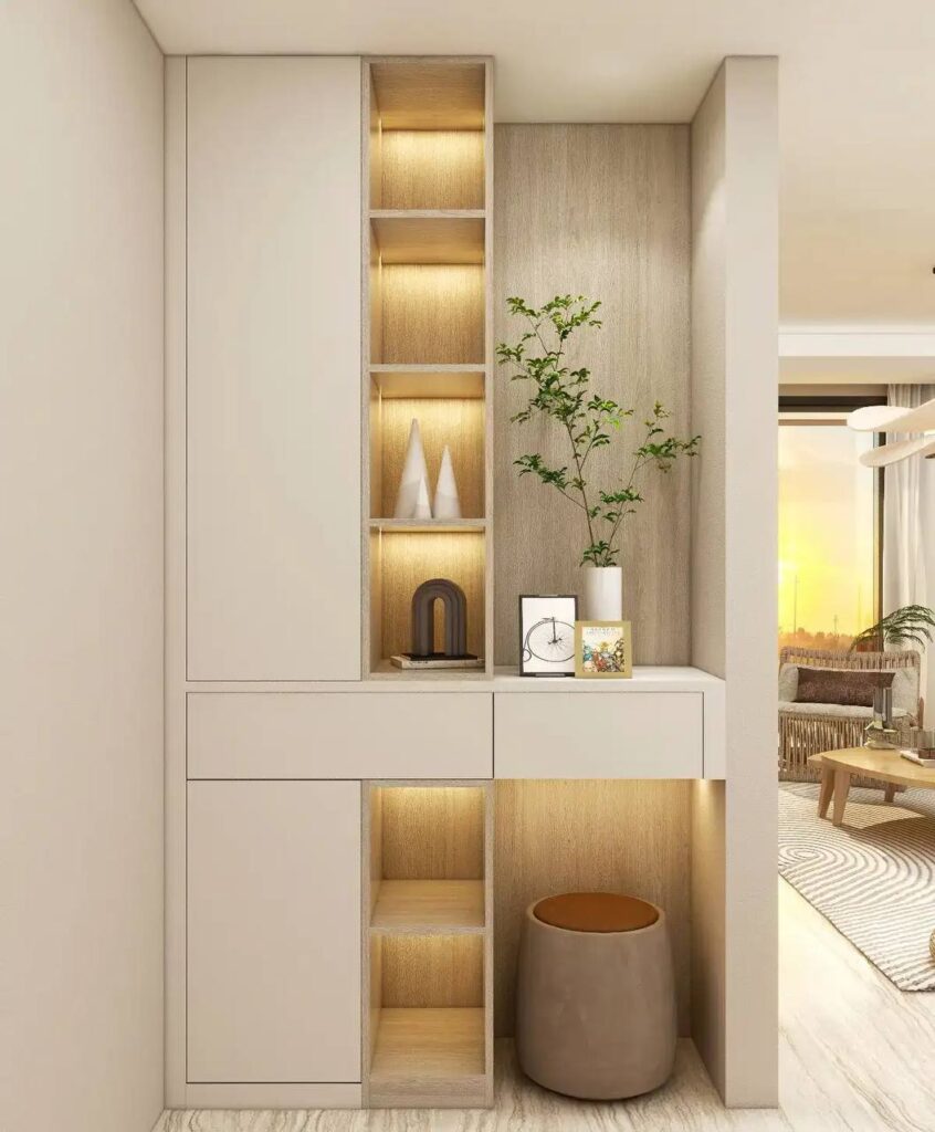 Custom Entryway Cabinet - Living Solution Pte Ltd