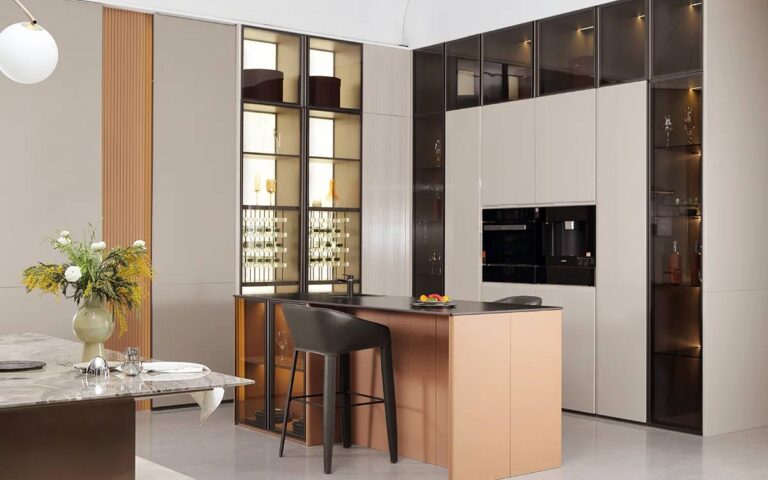 0 Custom Kitchen Display Cabinet Tall Cabinet Wine Cabinet | Living ...