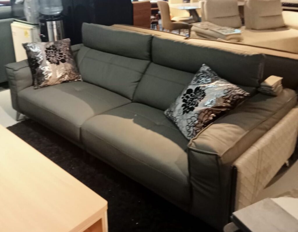 Leather Sofa -Display Piece- Living Solution Pte Ltd