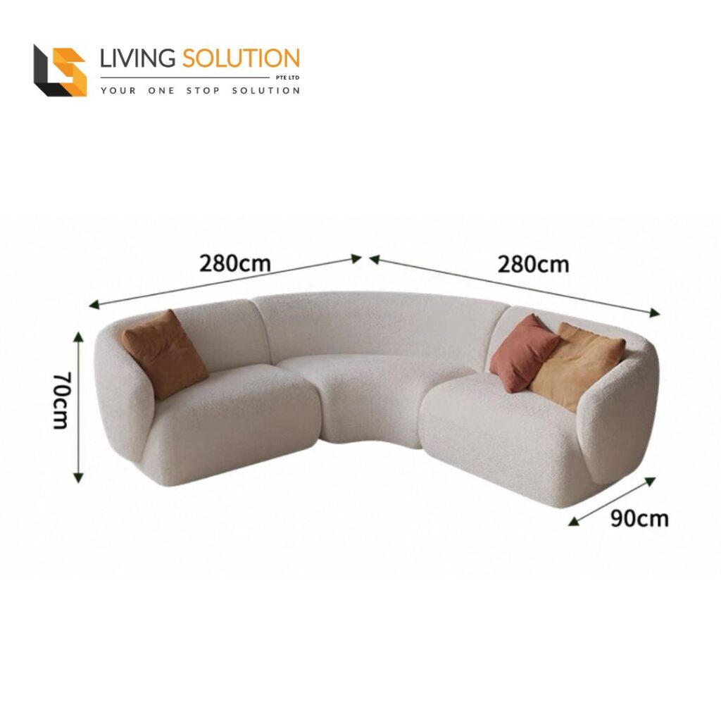 Diana Curve Sofa - Order Online in Singapore - Living Solution