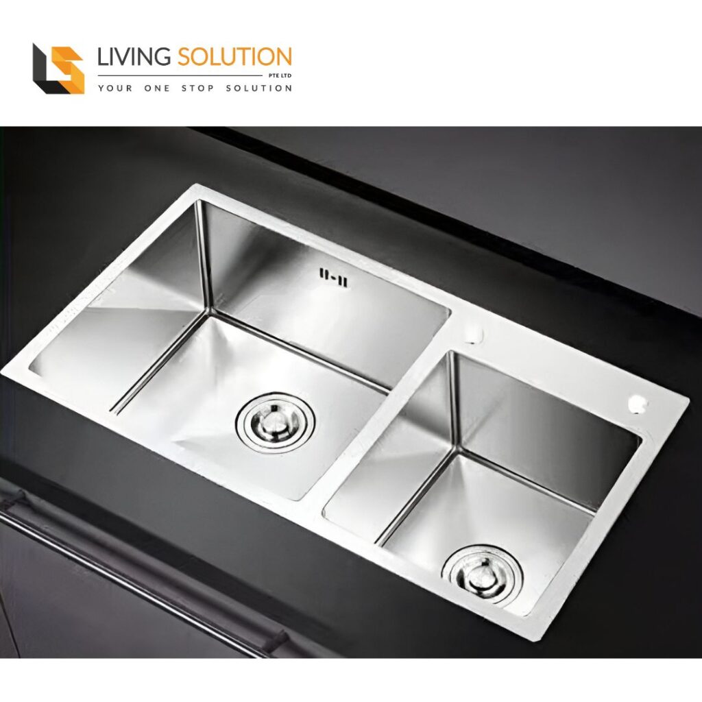 Neo Stainless Steel Kitchen Sink Double Sink - Living Solution Pte Ltd
