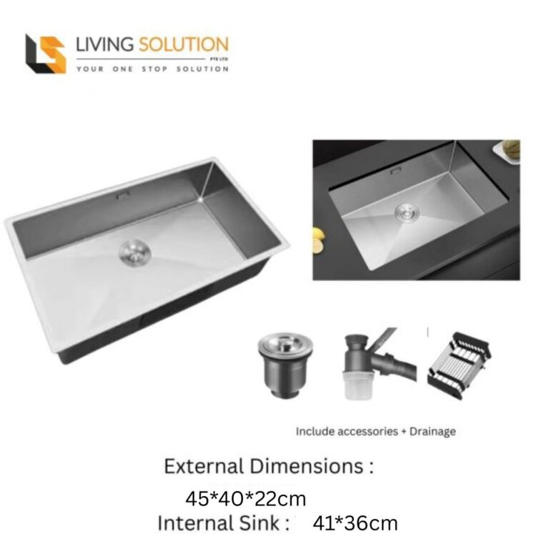 Blanc 450 Stainless Steel Kitchen Sink - Living Solution Pte Ltd
