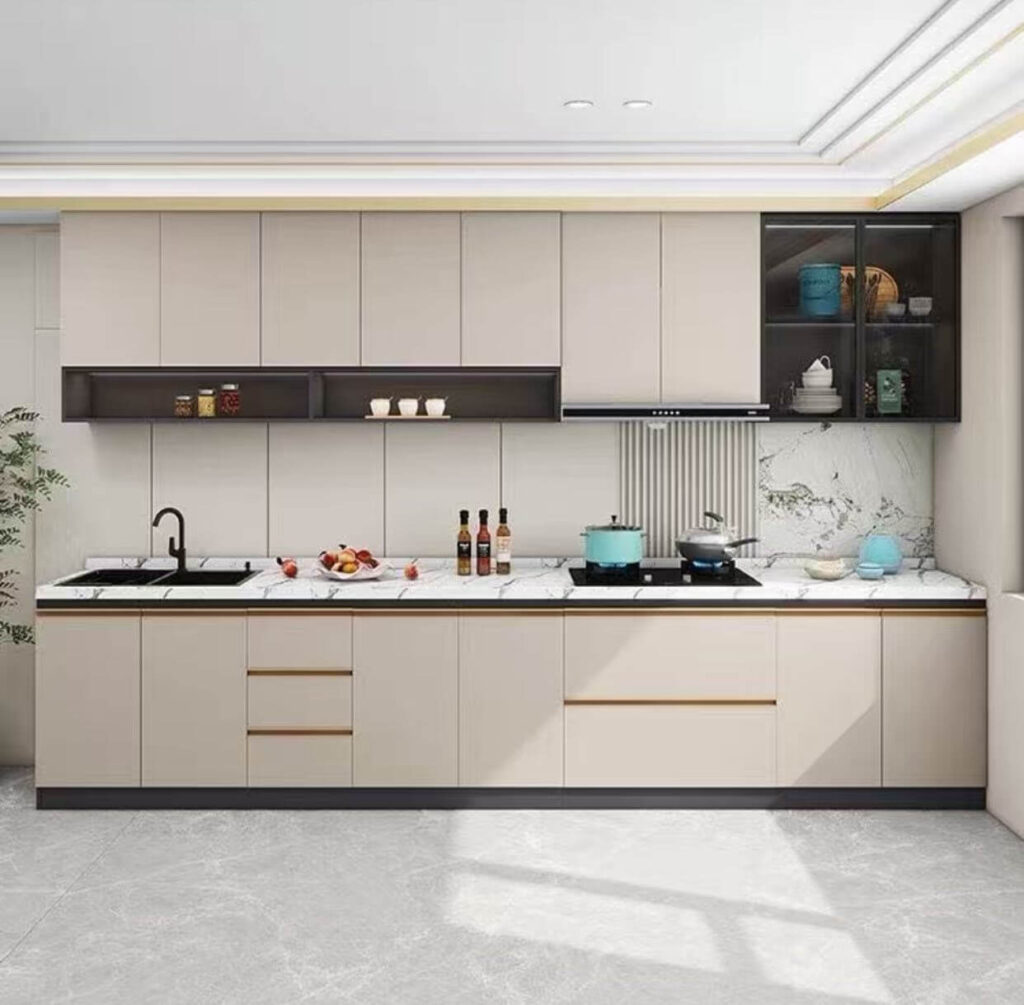 06 Customised or Modular Aluminium Kitchen Cabinet / Aluminium Cabinet ...