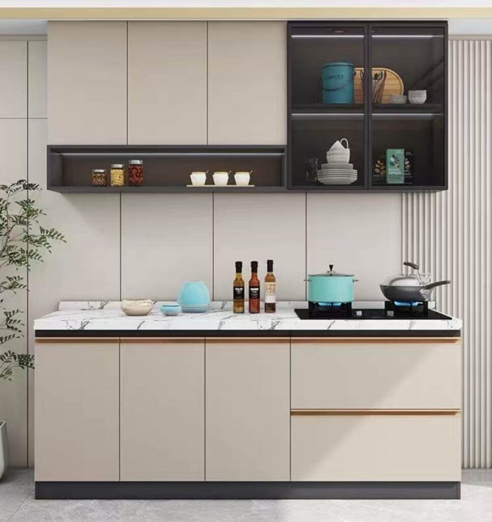 06 Customised or Modular Aluminium Kitchen Cabinet / Aluminium Cabinet ...
