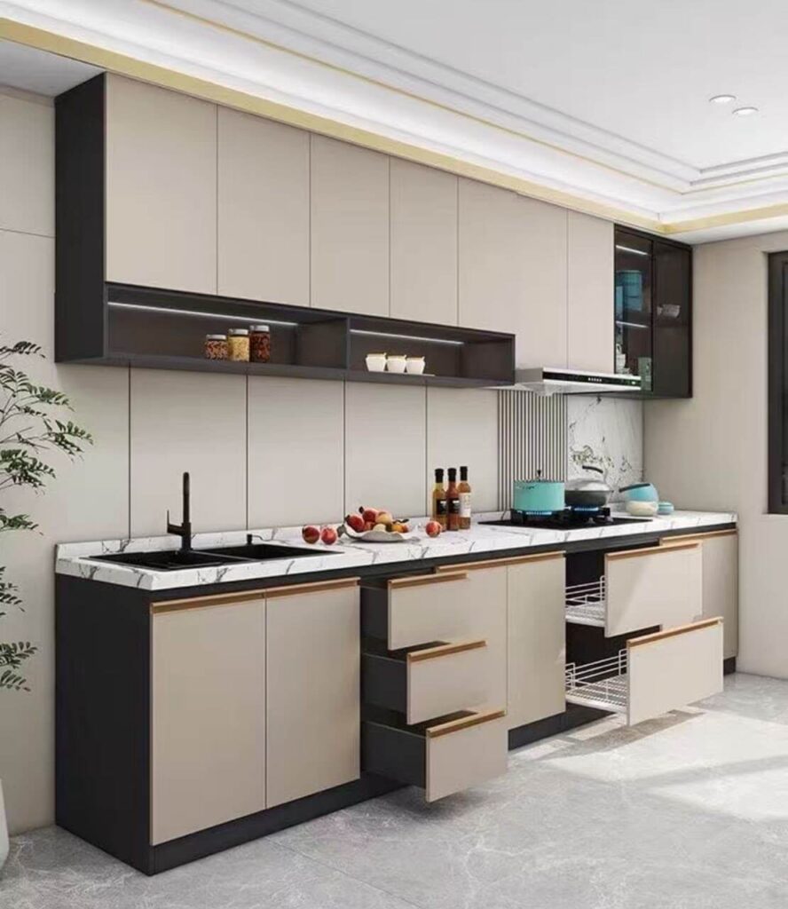 06 Customised or Modular Aluminium Kitchen Cabinet / Aluminium Cabinet ...