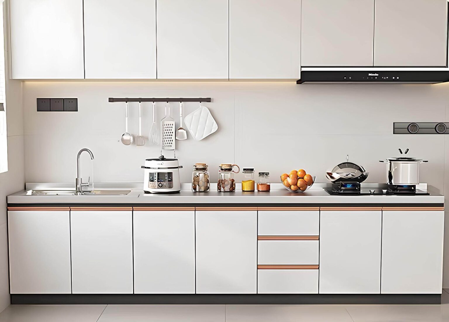06 Customised or Modular Aluminium Kitchen Cabinet / Aluminium Cabinet ...